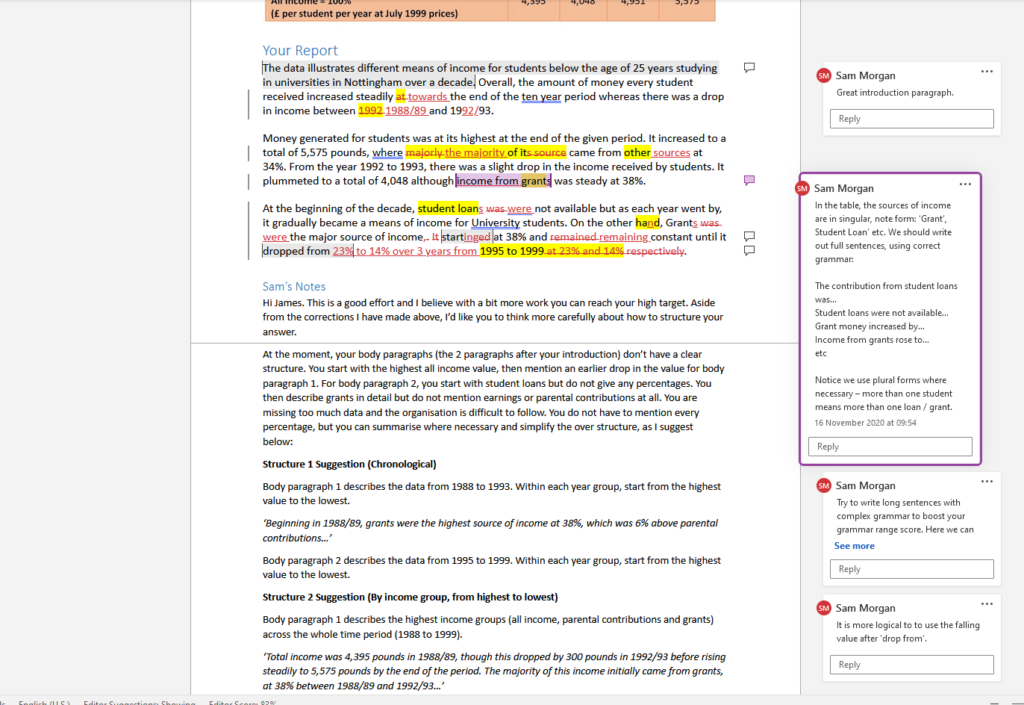 Example Advanced Writing Feedback – IELTSTutors